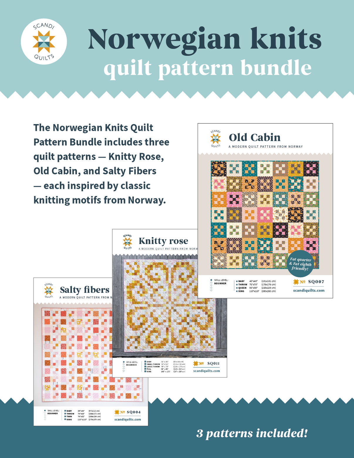Norwegian knits quilt pattern bundle – Scandiquilts