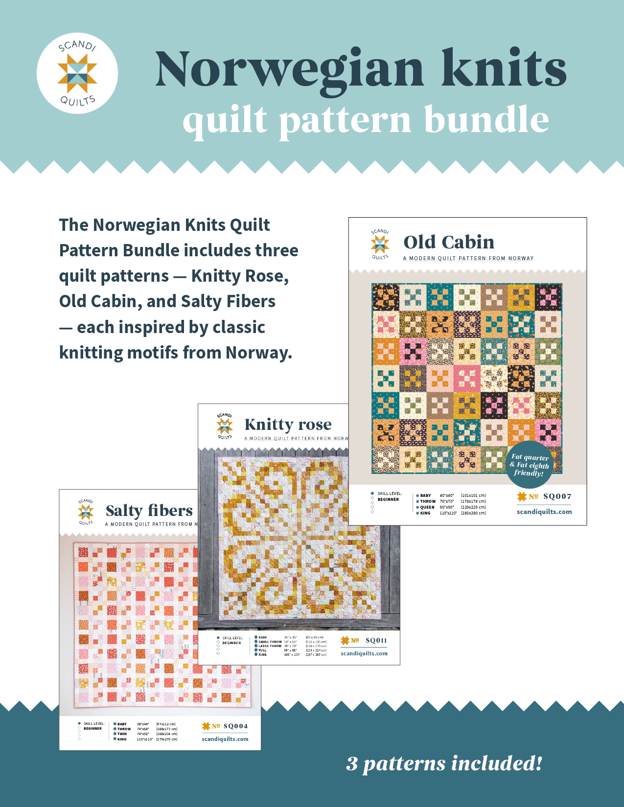 Norwegian knits quilt pattern bundle – Scandiquilts