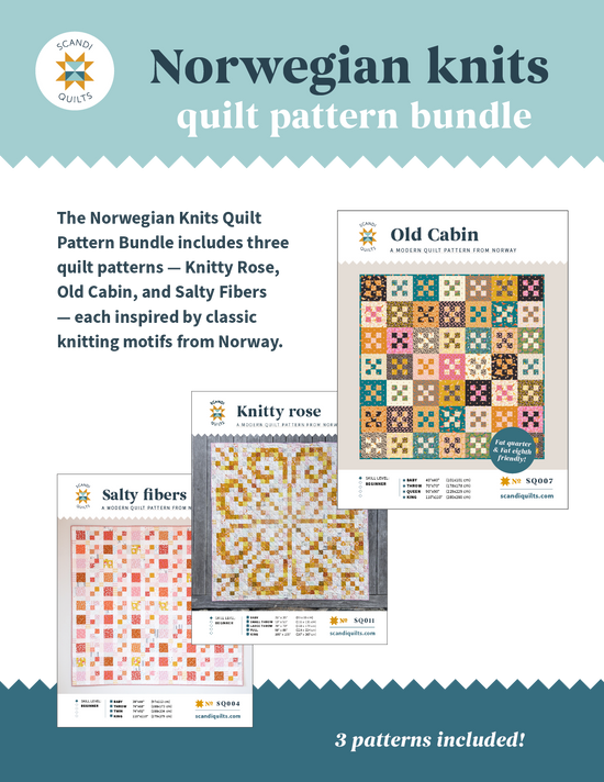 Norwegian knits quilt pattern bundle – Scandiquilts